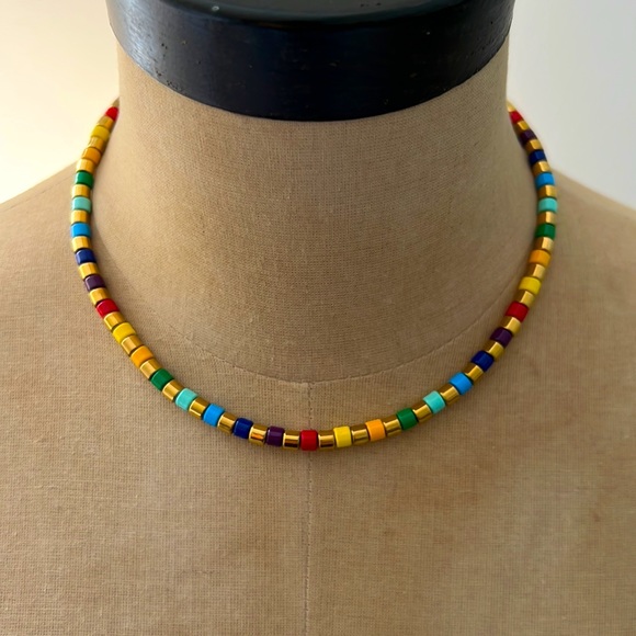 Gemelli | Jewelry | Nwt Multi Color Gold Choker | Poshmark